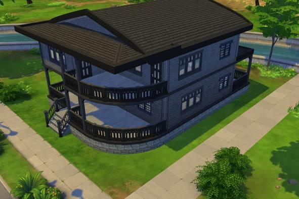 Mod The Sims - Two floor shell build (NO CC)